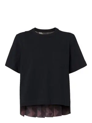 Sacai X A.p.c. Pleated Cotton T-shirt - Multicoloured