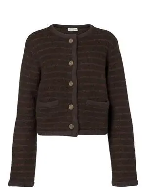 Altuzarra Mack Striped Wool-blend Jacket - Brown