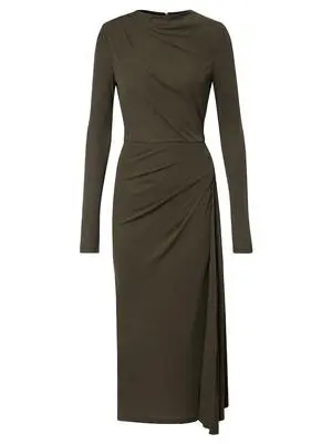 Erdem Draped Jersey Midi Dress - Green