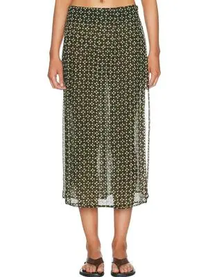 Chan Luu Printed Maxi Skirt - Espresso