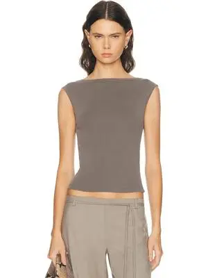 ST. AGNI Organic Cotton Ballerina Top - Clay
