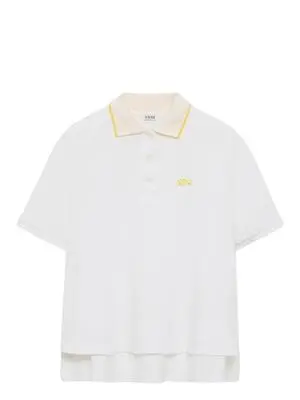 Loewe Relaxed Fit Polo Shirt With Contrast Trim - White