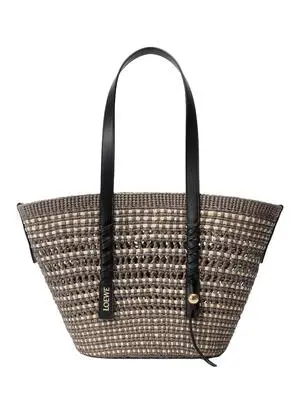 Loewe Medium Braid Basket Bag - Khaki
