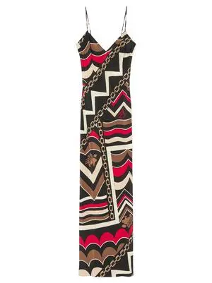 Emilio Pucci Istrice" Print Maxi Dress - Multi