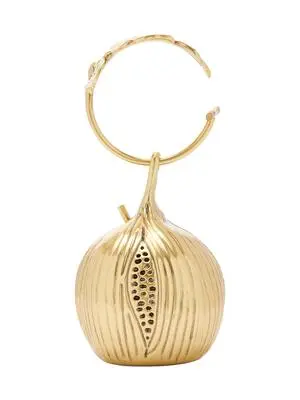 Cult Gaia Fico Antique Metal Clutch Bag - Gold