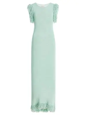 Paris Georgia Fringe Cotton Maxi Dress - Blue