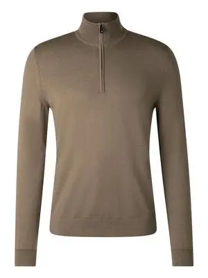Bogner BOGNER Ouri Virgin Wool Zip-Up Turtleneck Hazel