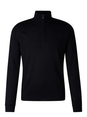 Bogner Ouri Virgin Wool Zip-up Turtleneck - Navy