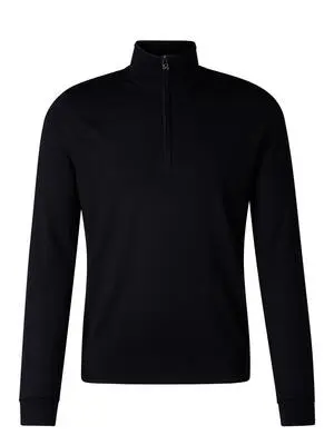Bogner Ouri Virgin Wool Zip-up Turtleneck - Navy
