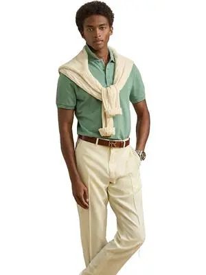 Ralph Lauren Gregory Hand-tailored Wool Trousers - Cream