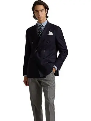 Ralph Lauren Slim Fit Wool Twill Trousers - Heather Grey