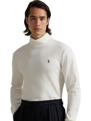Ralph Lauren Soft Cotton Long Sleeve Turtleneck - Nevis