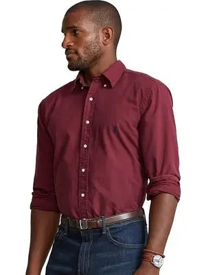 Ralph Lauren Garment-dyed Oxford Shirt - Classic Wine