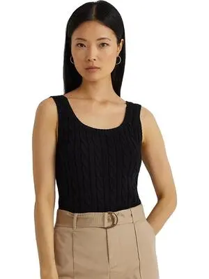 Ralph Lauren Ralph Lauren Sleeveless Cable-Knit Sweater Black