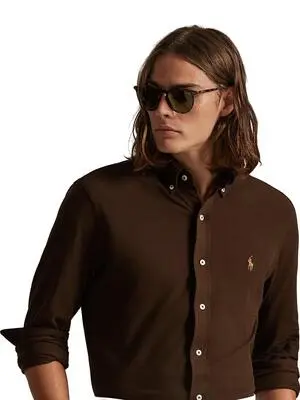 Ralph Lauren Featherweight Mesh Shirt Dark Beech