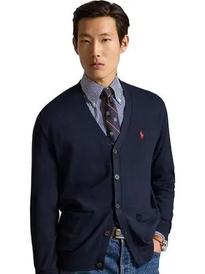 Ralph Lauren Cotton V-neck Cardigan - Hunter Navy