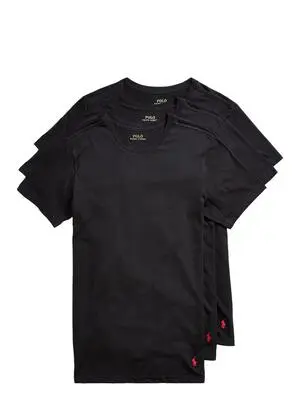 Ralph Lauren Slim Fit Wicking Crew 3-pack - Black