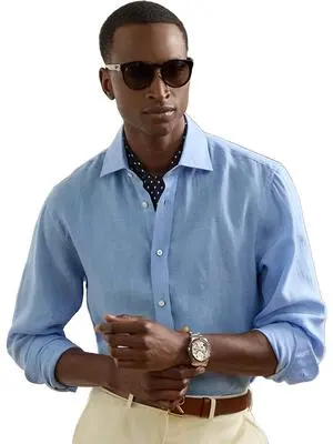 Ralph Lauren Linen Shirt - Light Blue