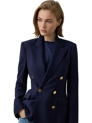 Ralph Lauren Camden Double-breasted Cashmere Jacket - Navy