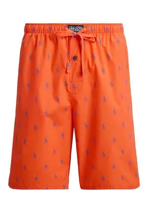 Ralph Lauren Polo Pony Woven Cotton Pajama Shorts - Spring Melon