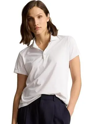 Ralph Lauren Rlx Classic Fit Tech Piqué Polo Shirt - Ceramic White