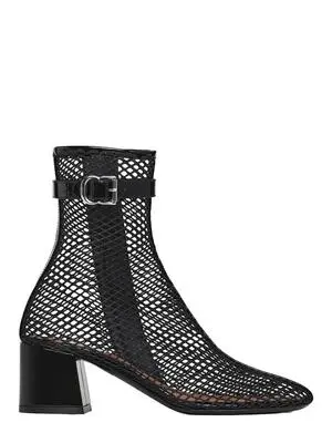 Alaïa Fishnet 55 Ankle Boots - Black