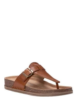 Eastland Eastland Brya Platform Wedge Flip Flop Tan