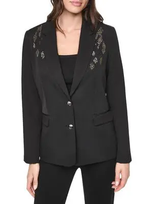 Dkny Embellished Blazer - Black
