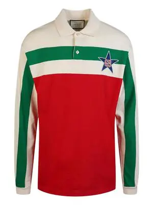 Gucci Long-sleeve Rugby Polo Shirt - Multicolor
