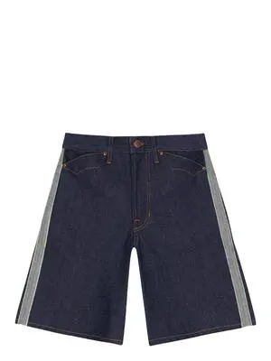 BRAIN DEAD X Coach Denim Skater Shorts - Blue