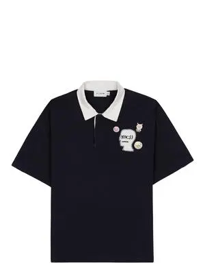 BRAIN DEAD X Coach Rugby Polo - Blue