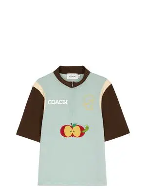 BRAIN DEAD X Coach Mesh Quarter Zip Top - Green