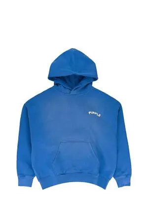 PURPLE BRAND Hwt Fleece Pullover Hoodie - Blue