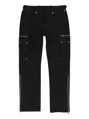PURPLE BRAND Cargo Pants With Zip Cuffs - Black