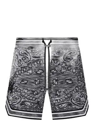 Amiri Space Dye Bandana Shorts - Black