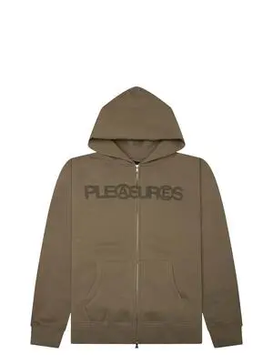 PLEASURES Zine Zip Hoodie - Brown