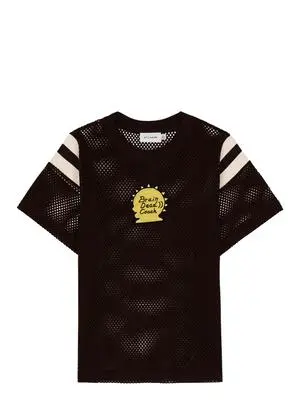 BRAIN DEAD Coach X Mesh Football T-shirt - Brown