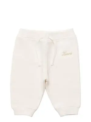 Harrods Cotton Sweatpants With Embroidered Lettering - Ivory