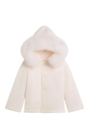 BIMBALO Fox Fur-trim Snowsuit - Blue