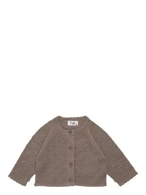 IL GUFO Textured Wool Cardigan - Brown