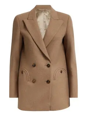 BLAZÉ MILANO Virgin Wool-cashmere Double-breasted Blazer - Beige
