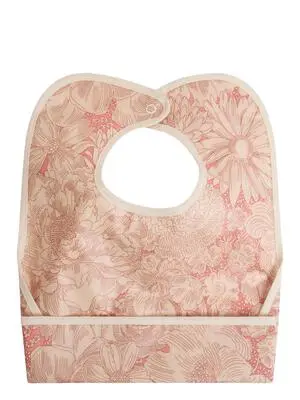 Bonpoint Cotton Floral Bib - Navy