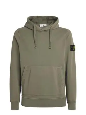 Stone Island Organic Cotton Fleece Hoodie - Green