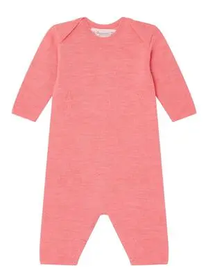 Bonpoint Wool Eli Playsuit - Pink