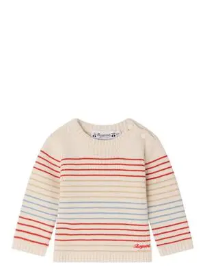 Bonpoint Striped Cotton-cashmere Sweater - Ivory