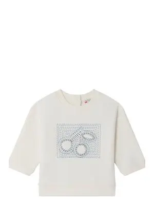 Bonpoint Embroidered Cherry T-shirt - White