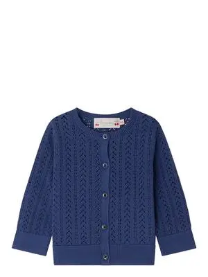 BONPOINT Bonpoint Cotton Cardigan With Intricate Stitching
