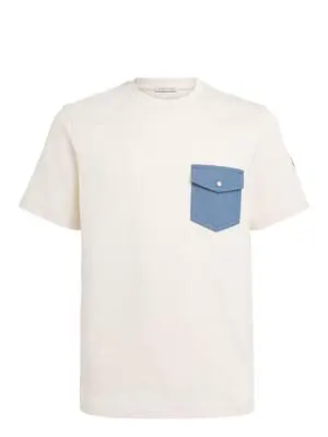 Moncler Cotton Denim-pocket T-shirt - Ivory