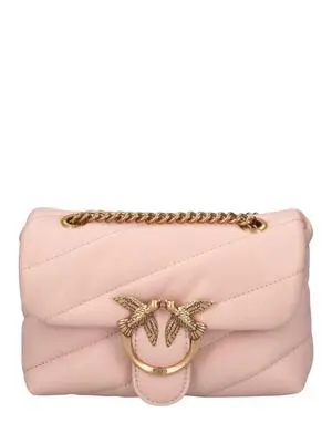 Pinko 100% Leather Mini Crossbody Bag - Pink