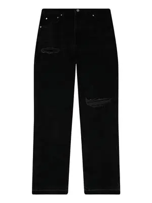 REPRESENT Logo Detailed Distressed Jeans - Black